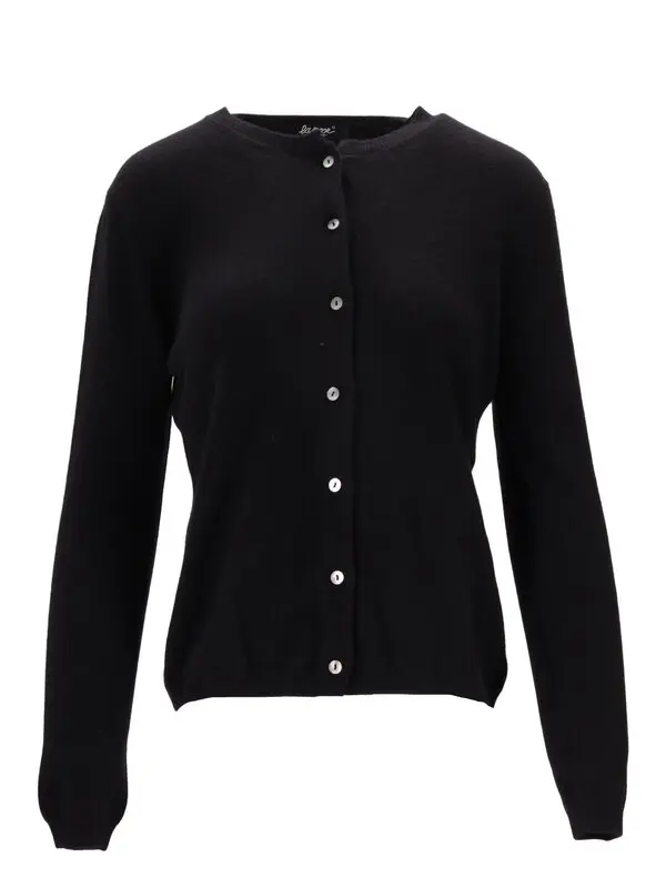 LA ROSE Cashmere Cardigan - Nero