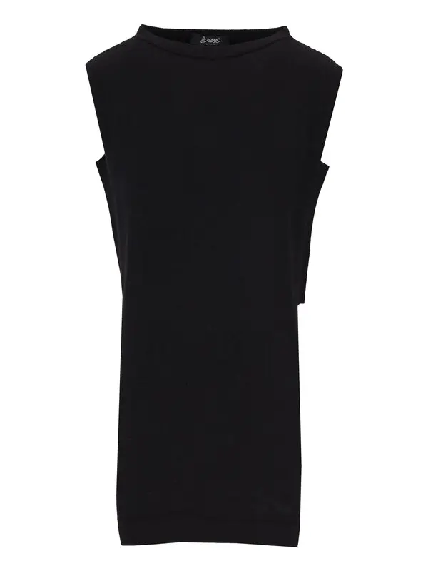LA ROSE Gilet Links Cashmere - Nero