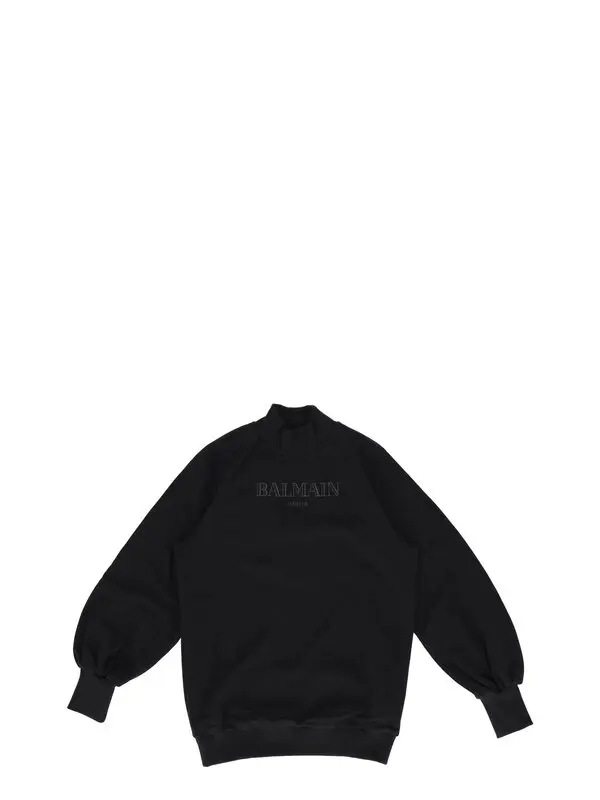 Balmain High Neck Sweatshirt - Red