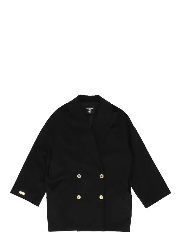 Balmain Double Breasted Coat - Red