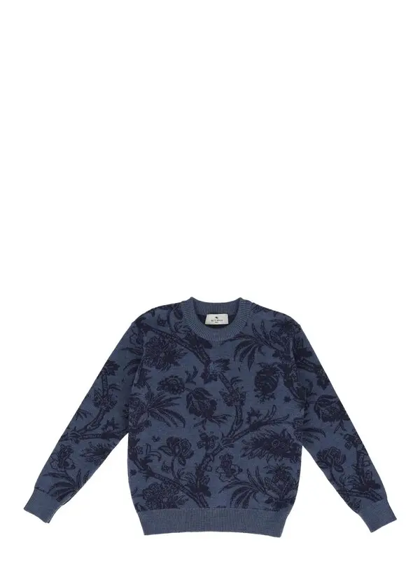 Etro Floral Patterned Jumper - Blu