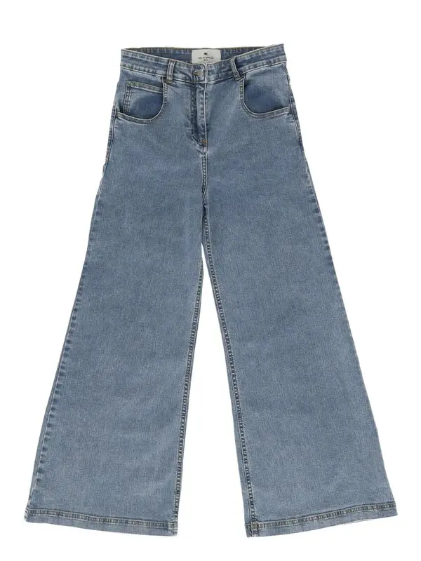 Etro Wide Leg Jeans - Blu