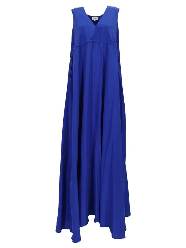 P.a.r.o.s.h Sleeveless V-neck Maxi Dress - Blu