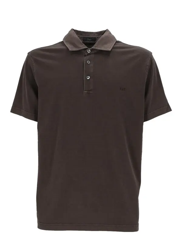 FAY Jersey Frosted Embroidery Polo Shirt - Red