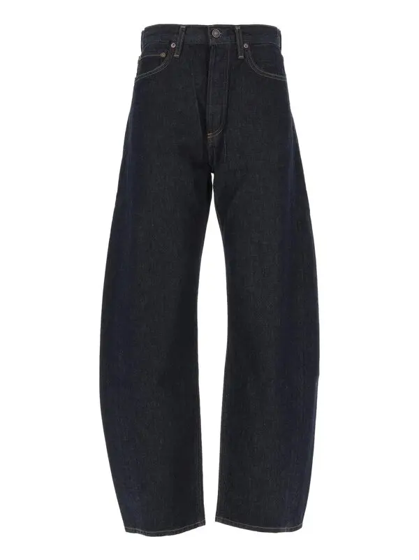 AGOLDE Luna Pieced High Rise Curved Tapered Jeans - Blu