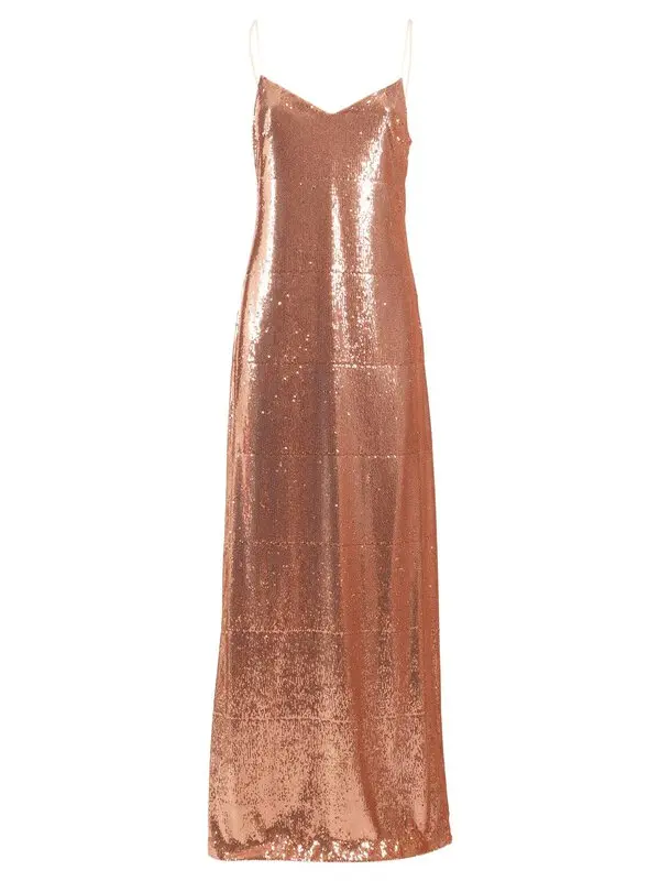 CLIPS Sequin Maxi Dress - Red