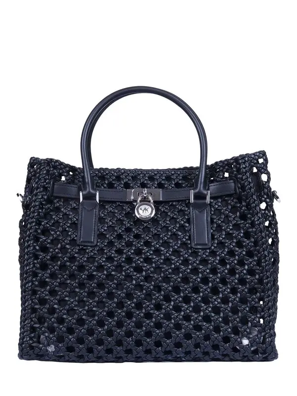 Michael Kors Large Woven Satchel - Red