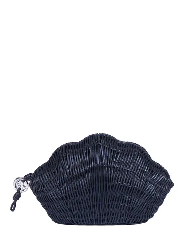 Michael Kors Woven Shell Clutch - Red