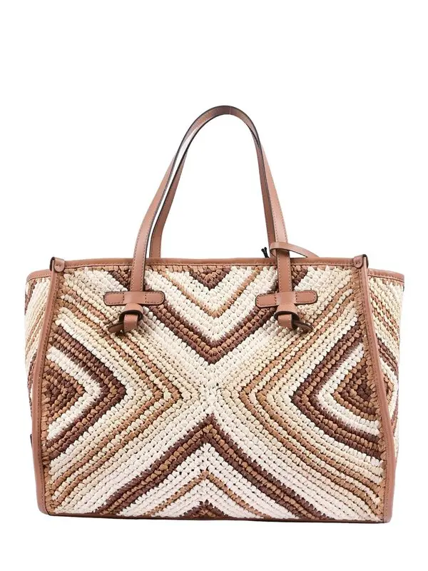 GIANNI CHIARINI Woven Leather Tote Bag - Red