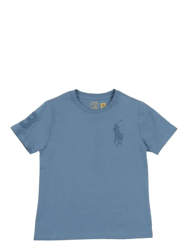 Polo Ralph Lauren Cotton T-shirt With Logo Detail - Blu
