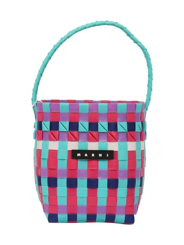 Marni Woven Bucket Bag - Blue