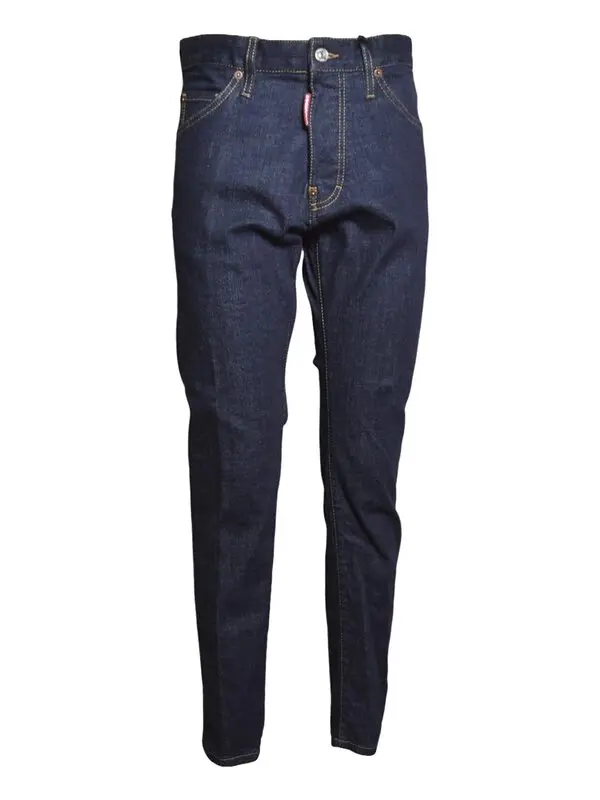 Dsquared2 Dark Wash Straight Leg Jeans - Denim