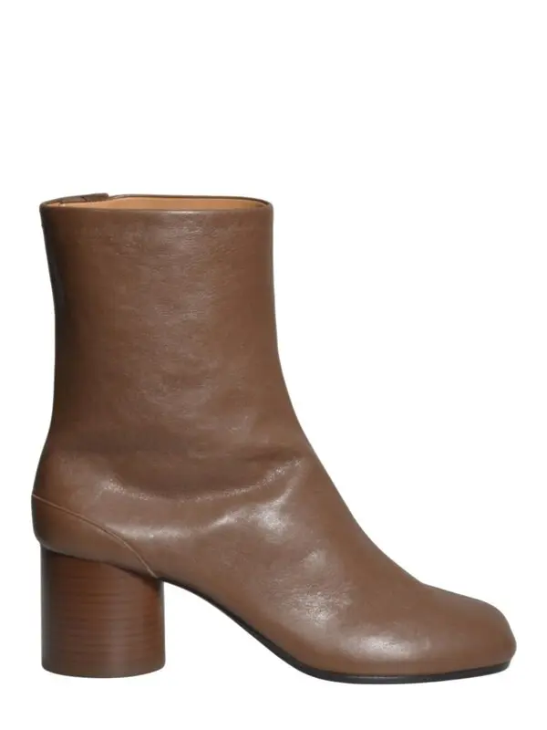 MAISON MARGIELA Leather Ankle Boots - Marrone