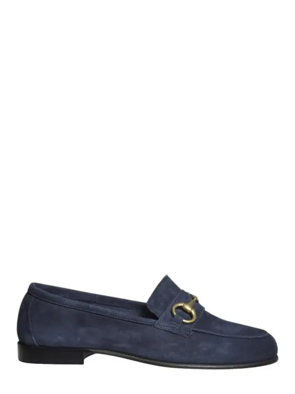 IL MOCASSINO Suede Horsebit Loafers - Blu