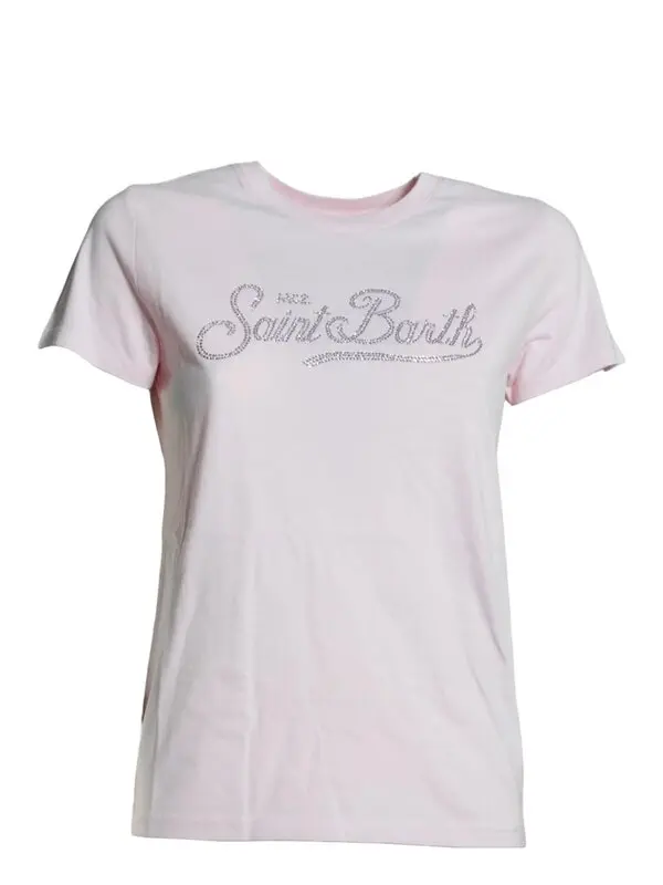 MC2 SAINT BARTH Embellished Logo T-shirt - Rosa