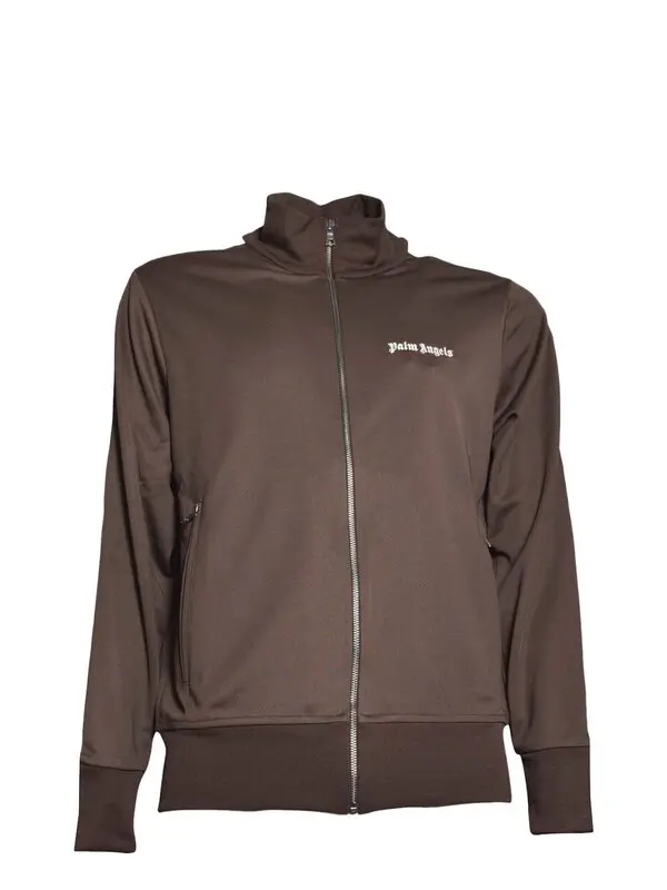 Palm Angels Zip-up Track Jacket - Marrone
