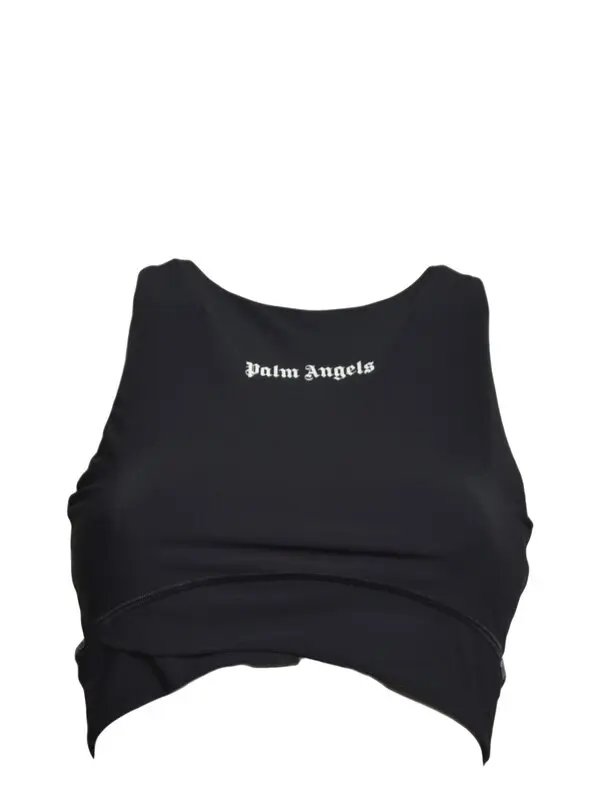 Palm Angels Black Cropped Sweater - Nero
