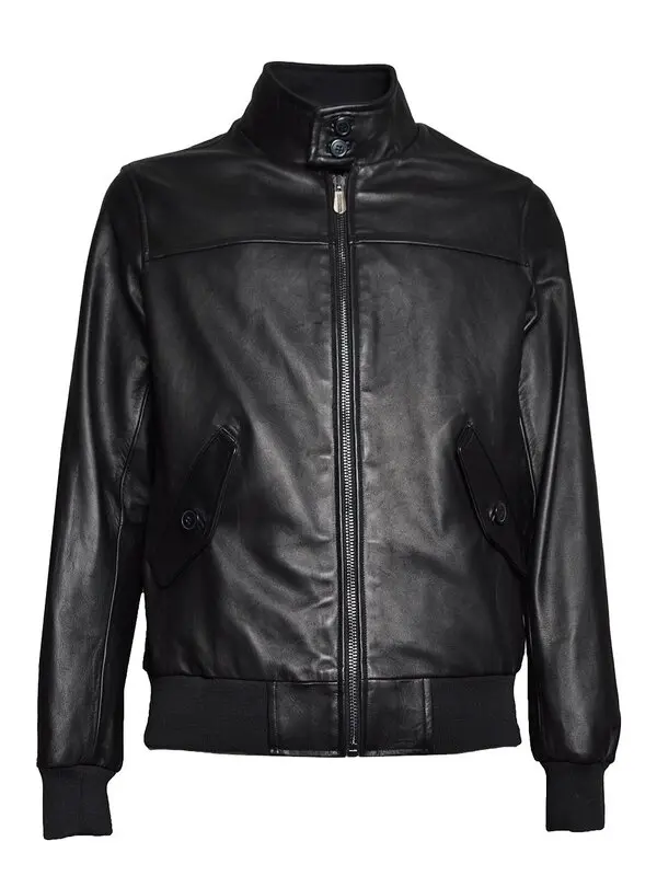BLUSOTTO Leather Zip-up Jacket - Nero