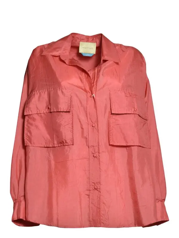 Momoni Button-up Shirt With Pockets - Rosso