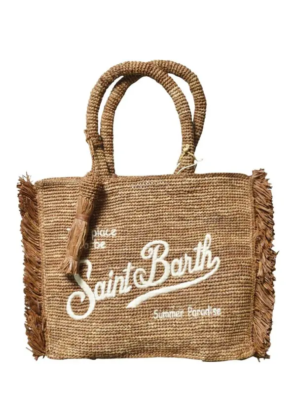 MC2 SAINT BARTH Raffia Tote Bag - Marrone