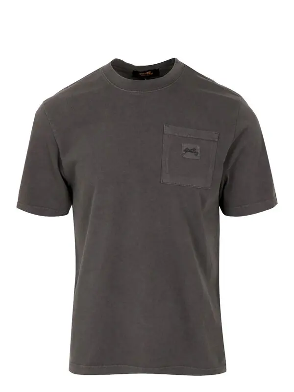 STAN RAY Crewneck T-shirt With Patch Pocket - Pavement