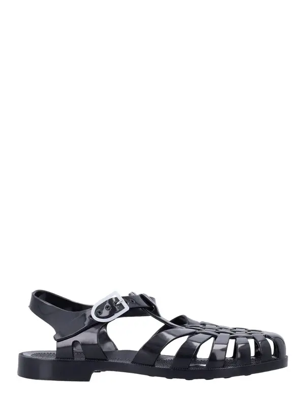 MEDUSE Flat Fisherman Sandals - Nero