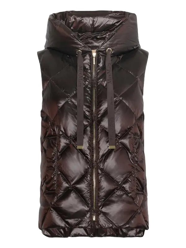 Max Mara Quilted Down Gilet - Brown