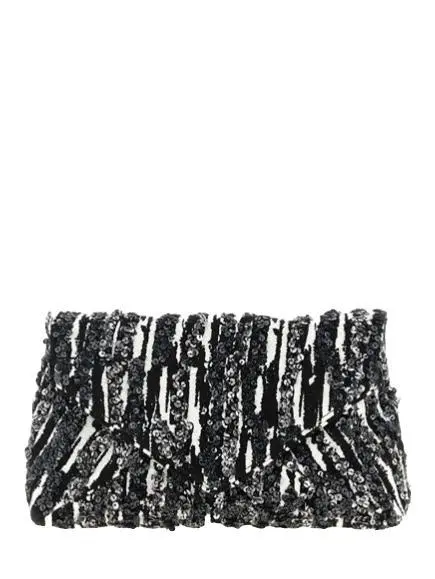 Dries Van Noten Sequin Embellished Clutch Bag - Black