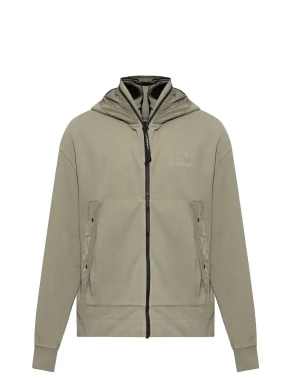 C.P. COMPANY Long-sleeved Zip-up Sweatshirt - Gray