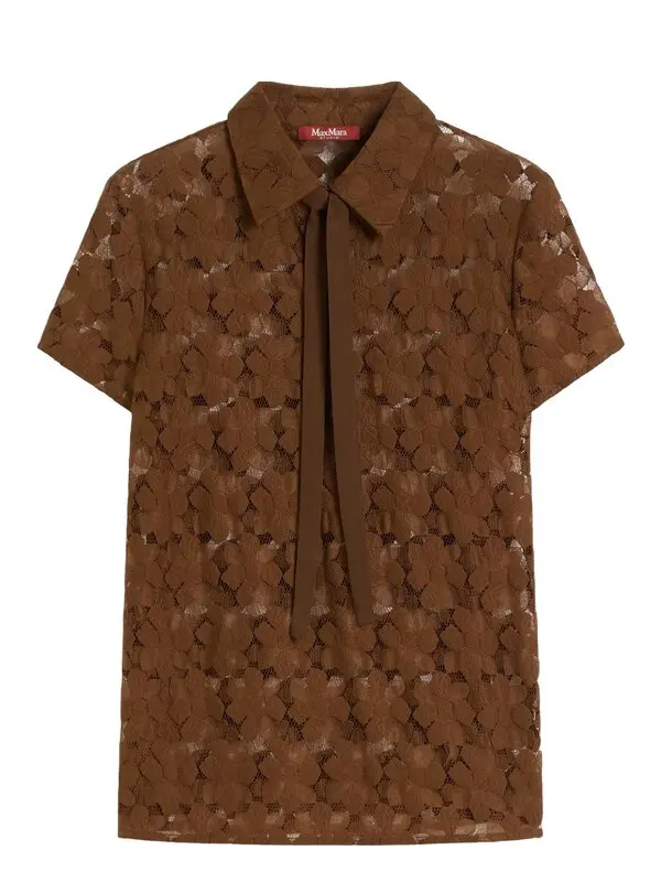 Max Mara Lace Polo T-shirt - Chocolate