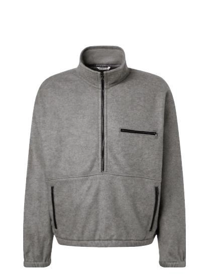 Auralee Silk Fleece Half-zip Sweatshirt - Gray