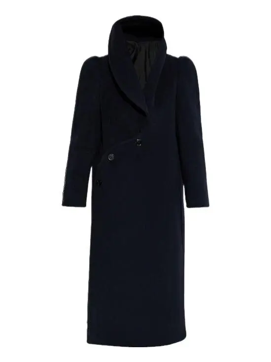 Alaïa Mid-length Hooded Coat - Black