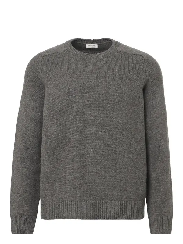 Saint Laurent Ribbed Cashmere And Wool Sweater - Grey
