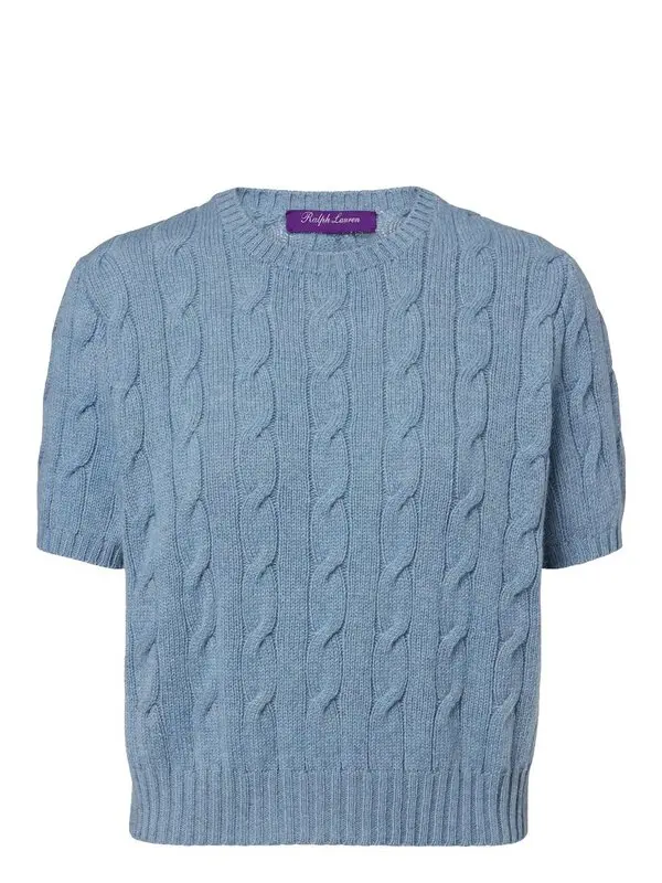 Ralph Lauren Cable-knit Cashmere Sweater - Blue
