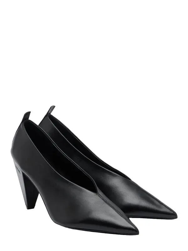 Loewe Origami Cubic Leather Pumps - Black