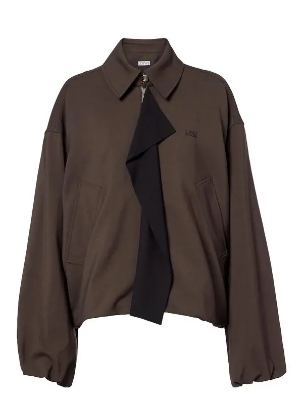Loewe Double L Paneled Blouson Jacket - Brown