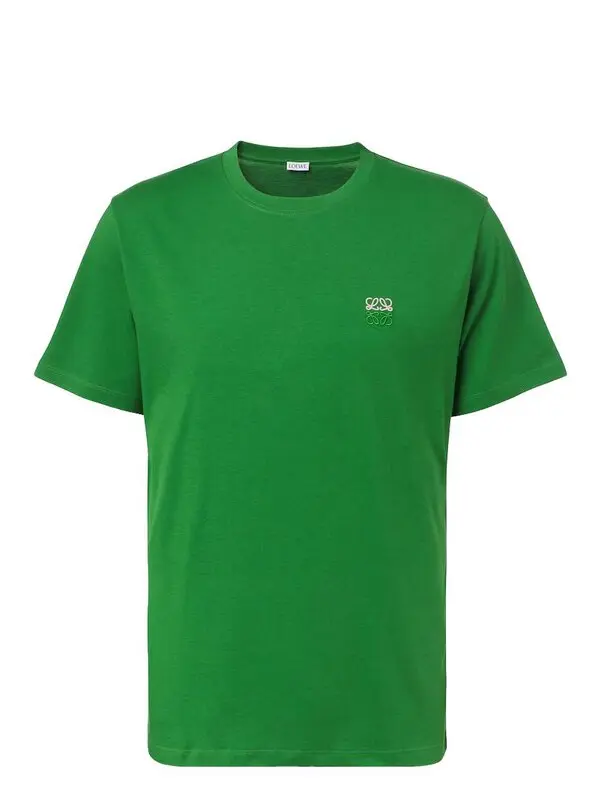 Loewe Anagram Cotton Jersey T-shirt - Green