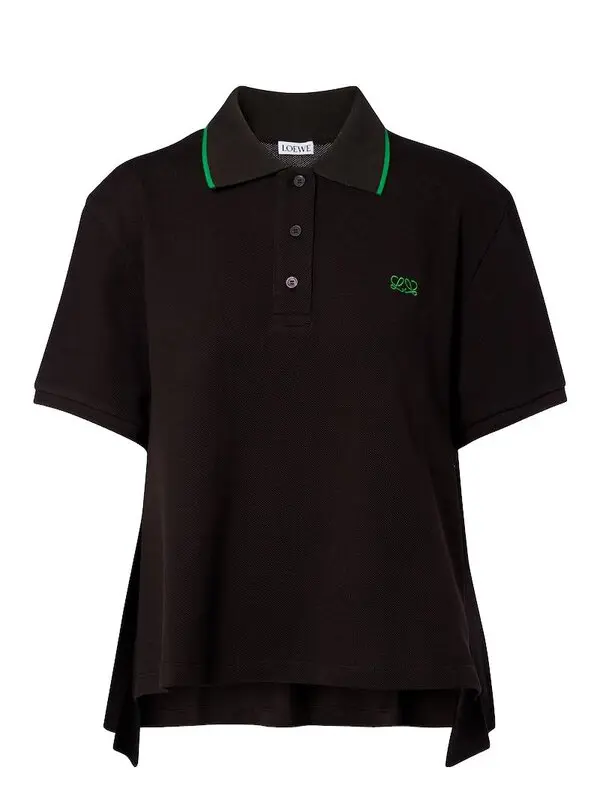 Loewe Double L Cotton Piqué Polo Shirt - Brown