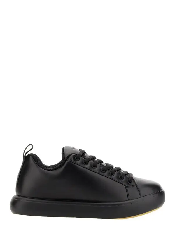 Bottega Veneta Leather Lace-up Sneakers - Black