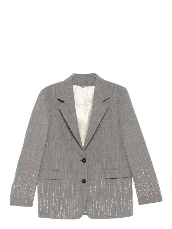 GOLDEN GOOSE Single-breasted Embellished Jacket - Grey