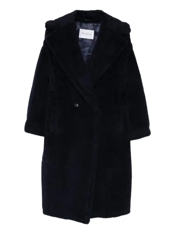 Max Mara Double-breasted Teddy Coat - Blue