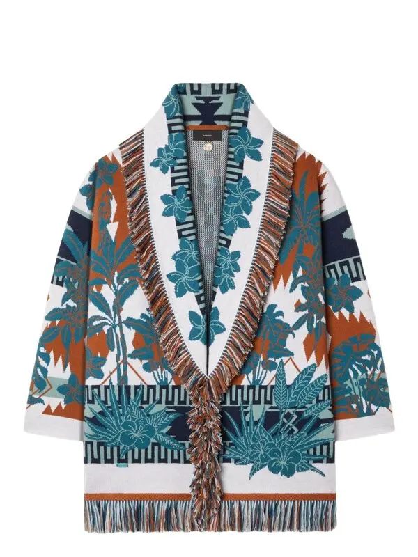 Alanui Floral Print Wool Cardigan - Multi