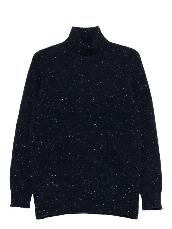 DRUMOHR Turtleneck Long Sleeve Sweater - Blue