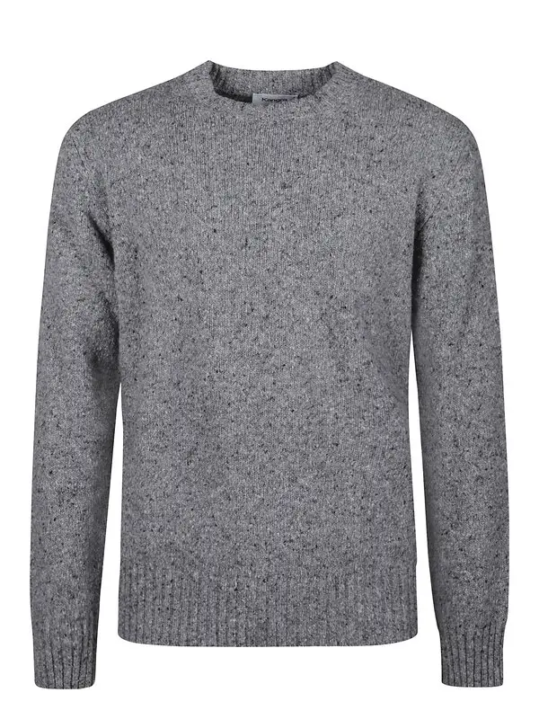 KANGRA Fine Wool Round Neck Sweater - Grey