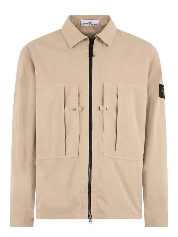 Stone Island Cotton Overshirt - Beige