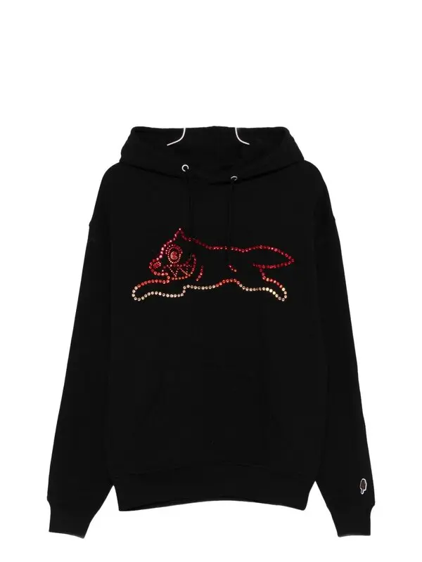 ICECREAM Running Dog Sequin Hoodie - Black