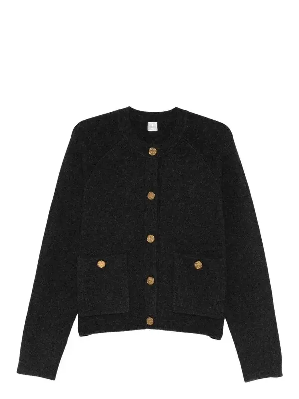 TOTEME Wool Cardigan With Button Detail And Pockets - Grey
