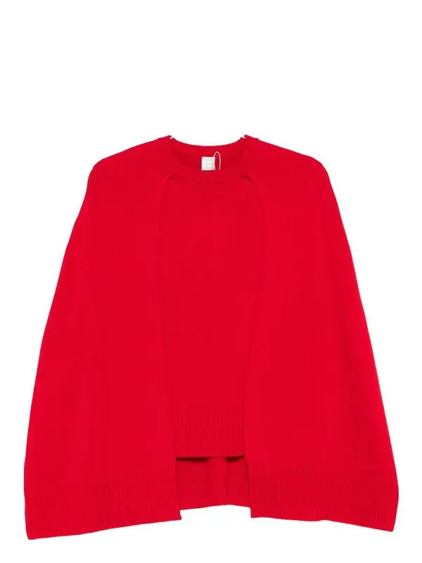 TOTEME Cashmere Crewneck Jumper With Cut-out Detail - Red