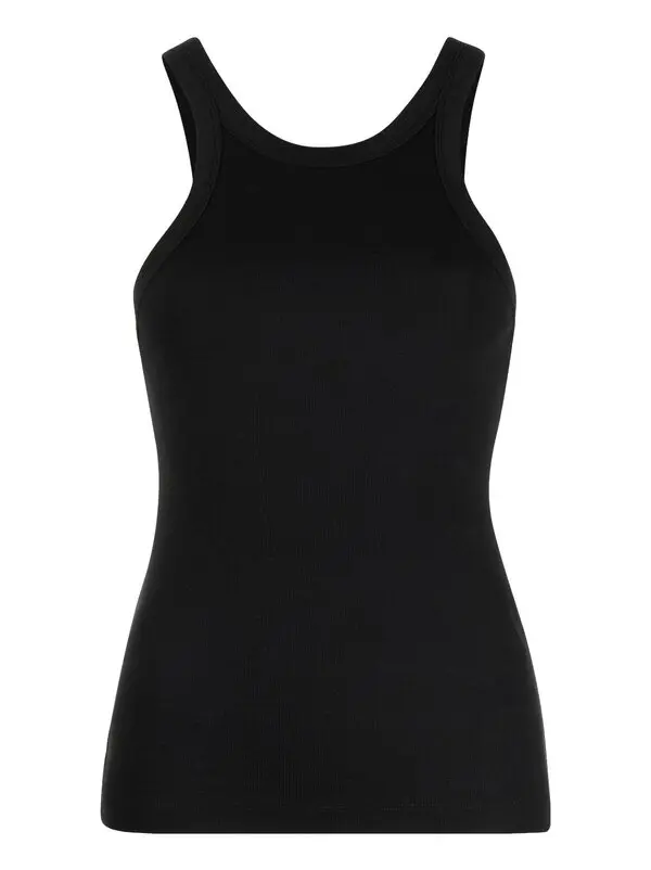 TOTEME Organic Cotton Ribbed Tank Top - Black