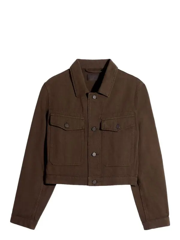 LEMAIRE Cropped Cotton Jacket - Brown